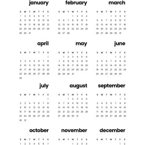 Printable 2023 Calendar - Minimal Design - A4 - Etsy