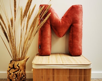 Handmade Velvet Letter Pillow P | Alphabet Pillow | Personalised ...