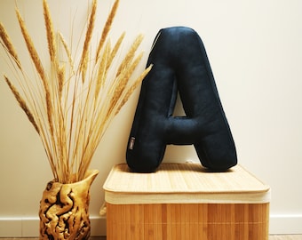 Handmade Velvet Letter Pillow P | Alphabet Pillow | Personalised ...