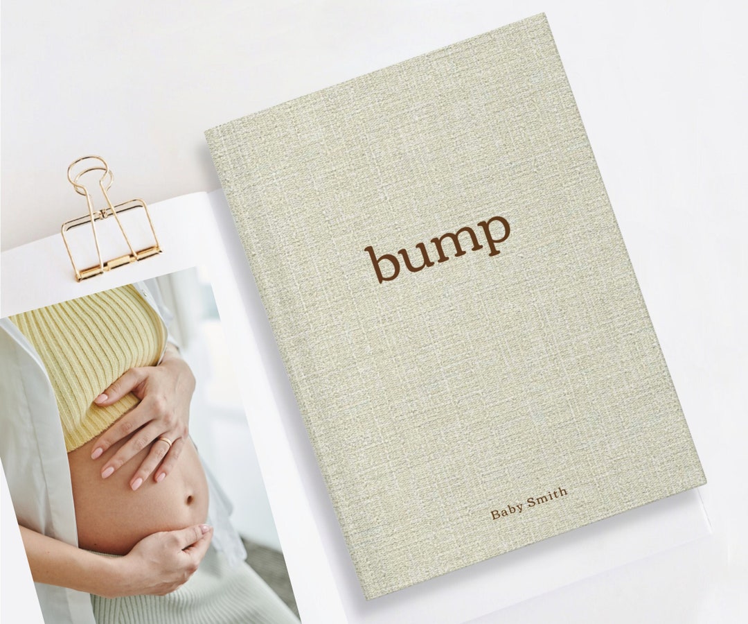 Personalized Bump Journal, Custom Pregnancy Diary, Baby Shower Gift ...