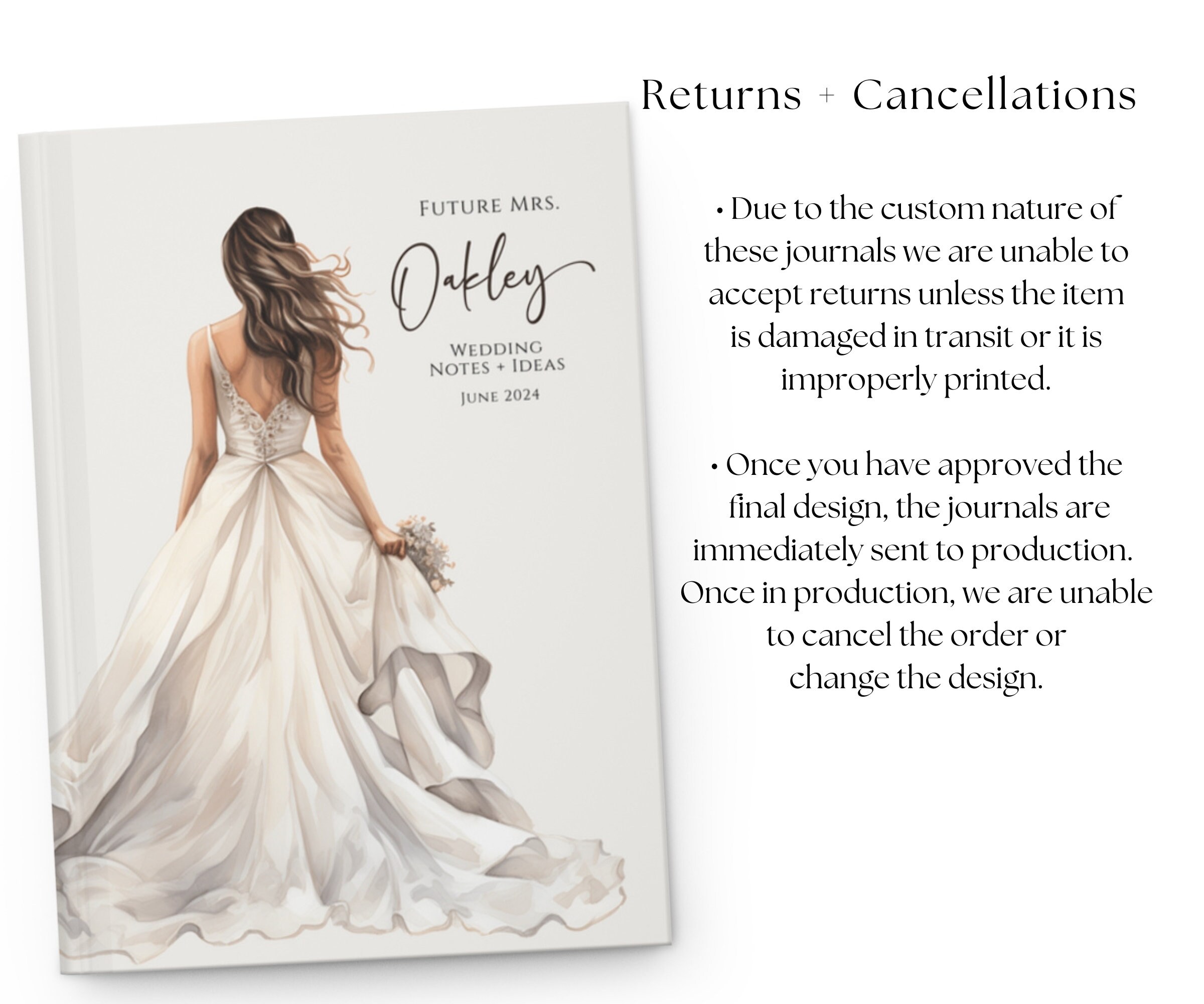 Bespoke Bride Journal, Wedding Planning, Personalized Bridal Journals ...