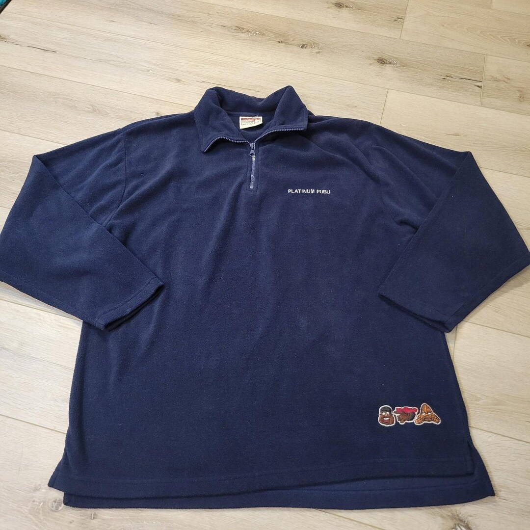 Fubu Platinum Fat Albert Blue Fleece Lounge Wear Sweater Adult Size ...