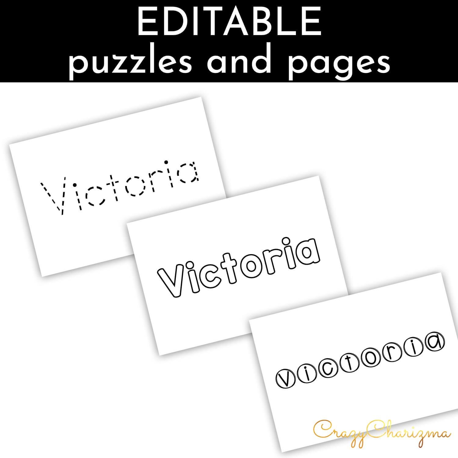 Name Tracing Editable Name Tags With Alphabet and Numbers - Etsy