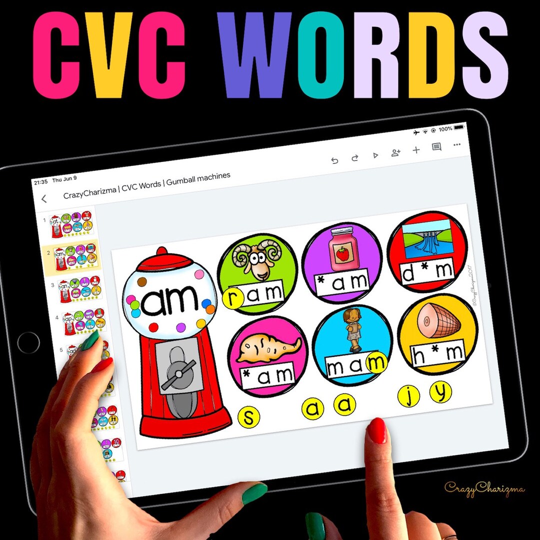 Phonics Games CVC Words for Kids in Kindergarten & 1st Grade Literacy ...