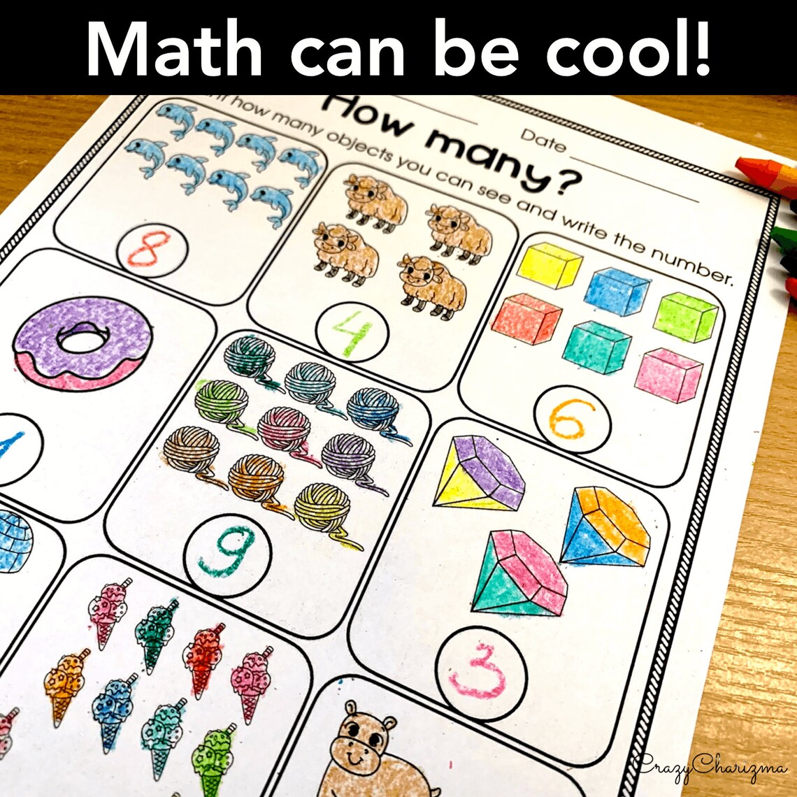 Kindergarten Math Worksheets Counting to 20 Objects Teen Numbers ...