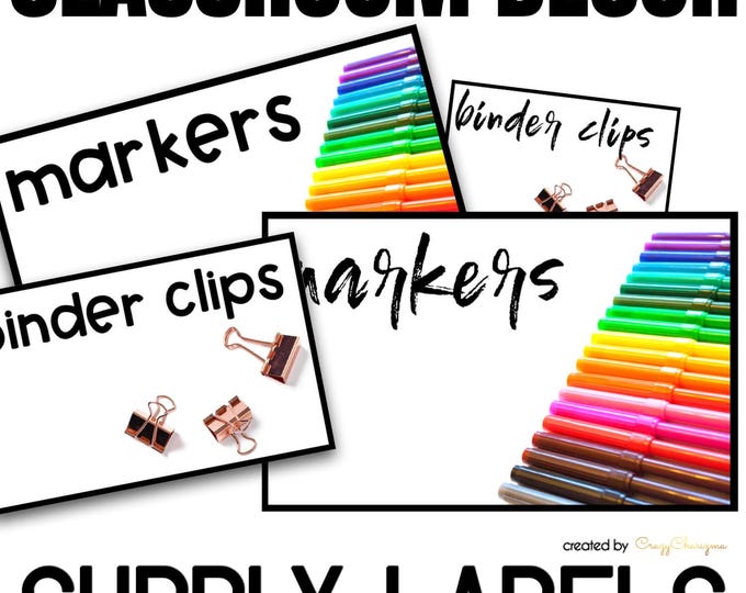 Supply Labels Classroom Printable Classroom Supply Labels Editable - Etsy