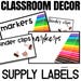 Supply Labels Classroom Printable Classroom Supply Labels Editable - Etsy
