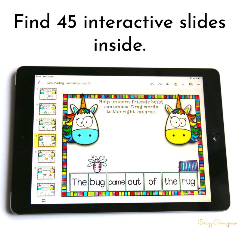 CVC Words for Kids Sentence Building Phonics Games Kindergarten 1st ...