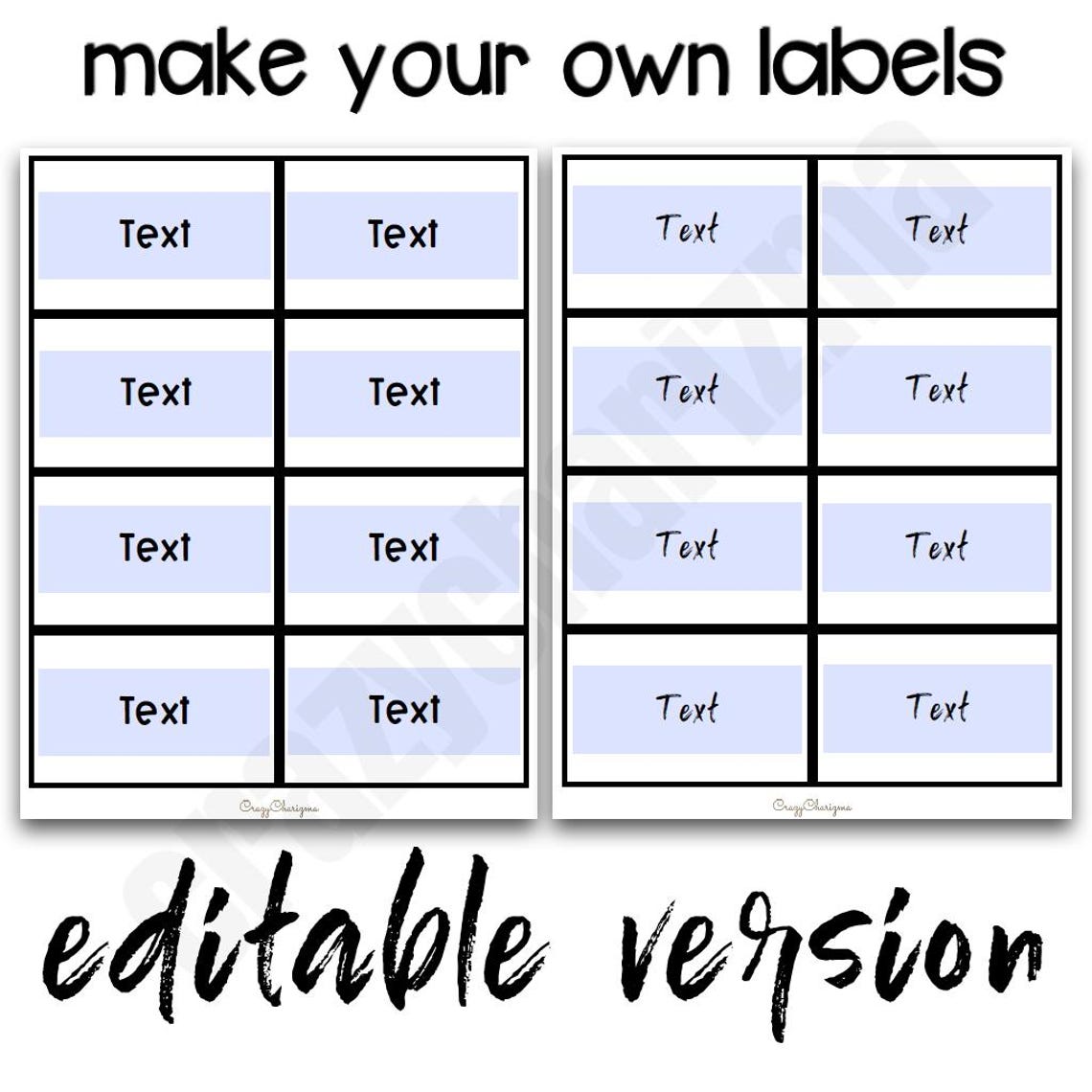 Supply Labels Classroom Printable Classroom Supply Labels Editable - Etsy