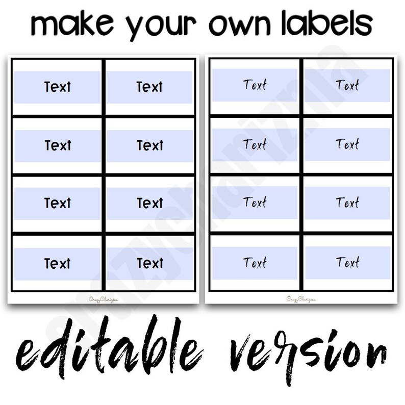 Supply Labels Classroom Printable Classroom Supply Labels Editable - Etsy