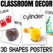 3d Shapes Posters for Classroom Kindergarten Preschool Shapes Posters ...