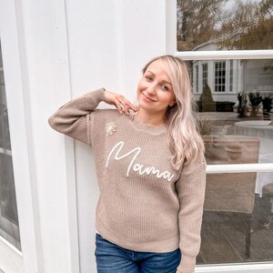 Matching Hand Embroidered Mama & Mini Sweater, Mommy and Me Outfits ...