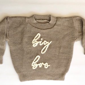 Hand Embroidered Baby and Toddler Sweater for Pregnancy Announcement, Pregnancy Reveal, Baby ...