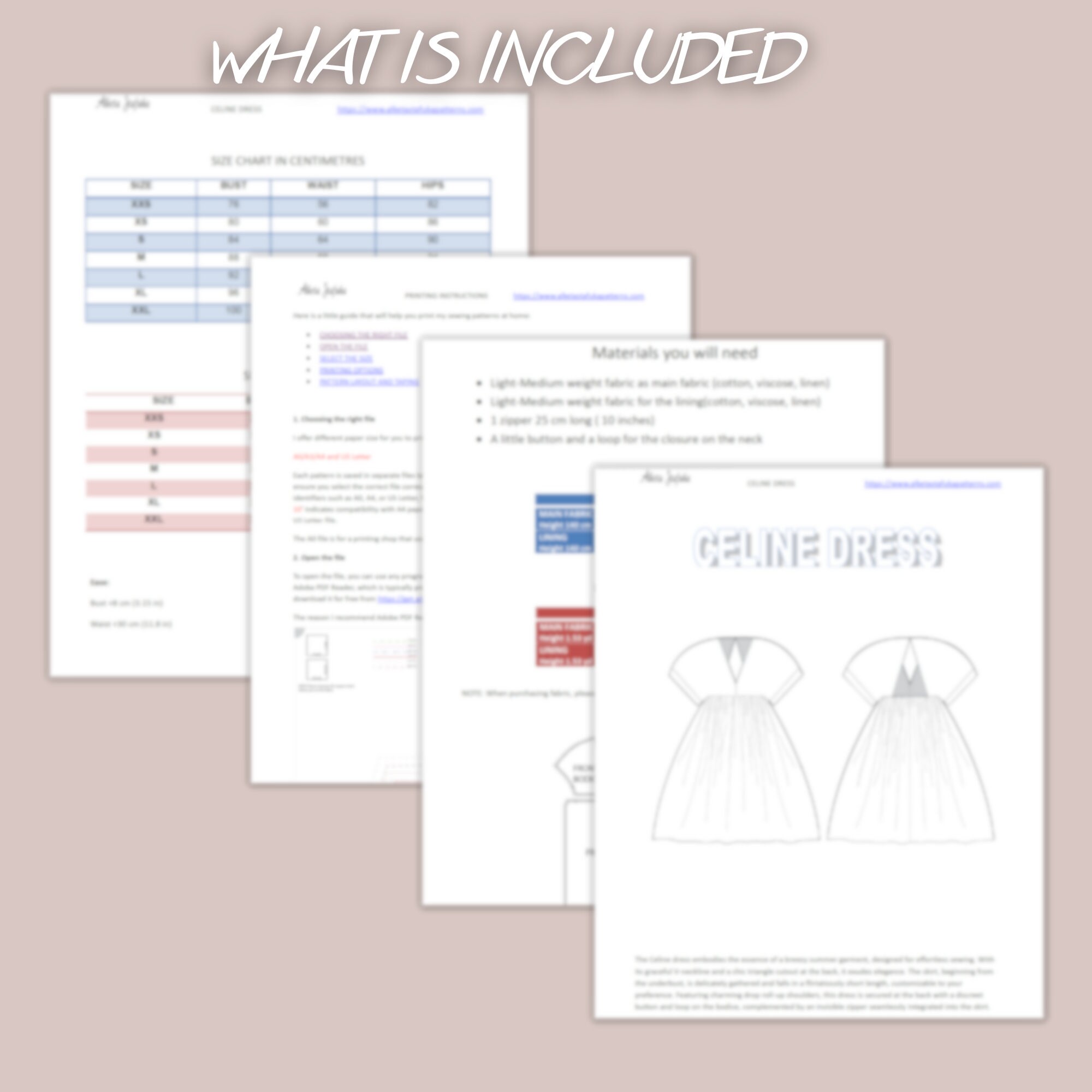 Easy Cut Out Summer Dress Pdf Sewing Pattern, Beginner Friendly Dress ...