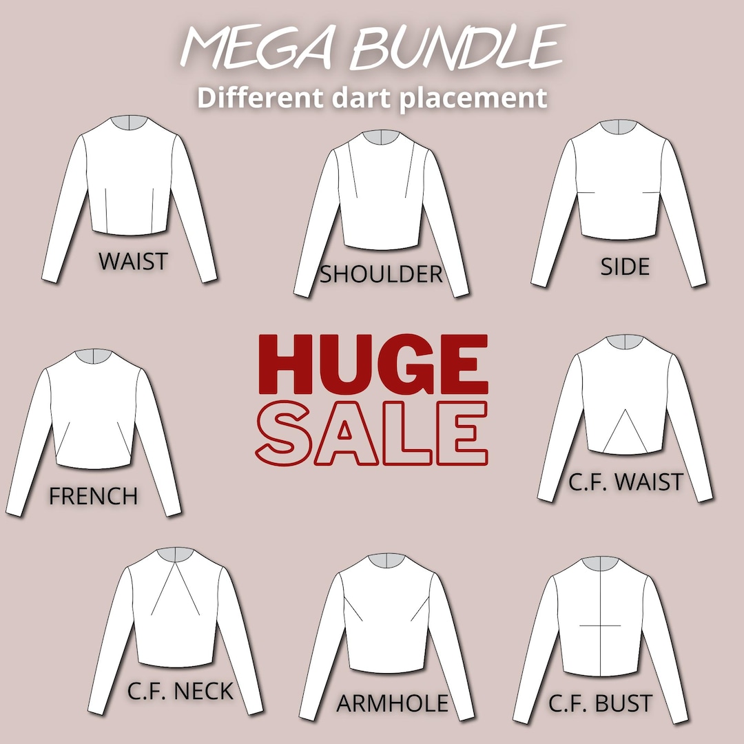 Basic Bodice Block Sloper and Sleeve Pdf Sewing Pattern, Basic Bodice ...