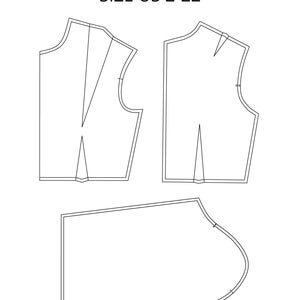 Basic Bodice Block Sloper and Sleevepdf Sewing Pattern, Basic Bodice ...