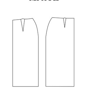 Basic Skirt Block Pdf Sewing Pattern, Basic Skirt Sloper Pattern, Plus ...