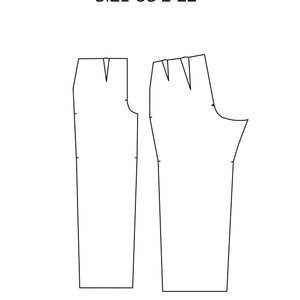 Basic Block Pants Pdf Sewing Pattern for Woman, Basic Sloper Pants ...