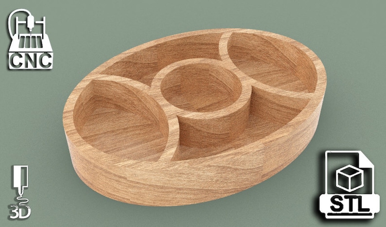 Wood Tray 3D STL Model for CNC 3d Stl Model for 3dprinter - Etsy