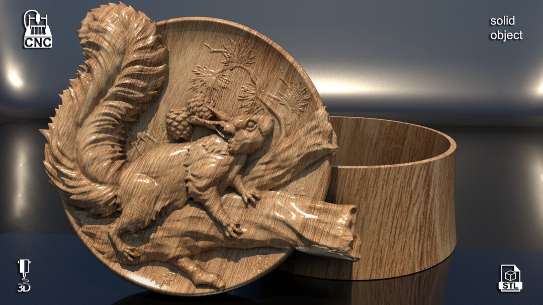 Jewelry Box,squirrel Souvenir Pattern,stl File, 3D Model for CNC and 3d ...