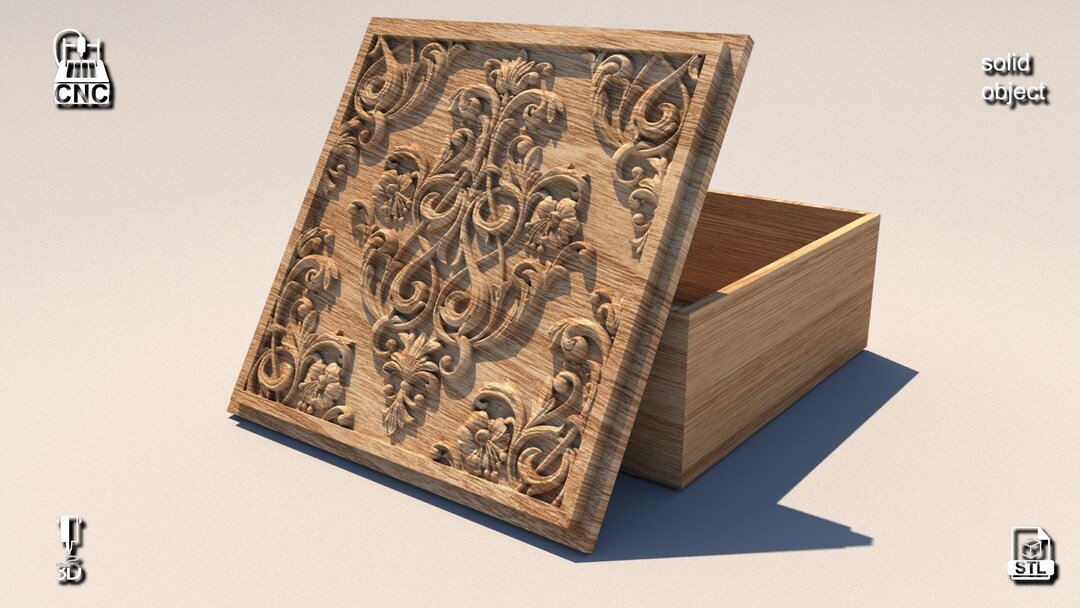 Jewelry Box 19th Century Baroque Acantuhus Style,file Stl, 3D Model for ...