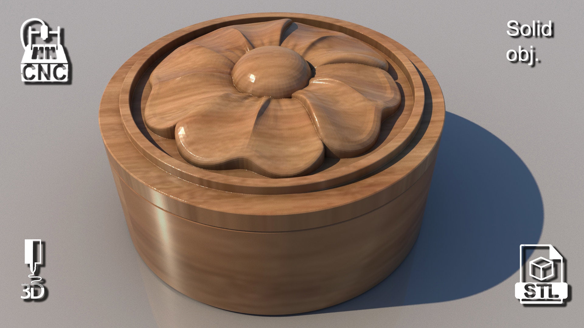Jewelry Box,flower Pattern,file Stl, 3D Model for CNC and 3d Printer - Etsy