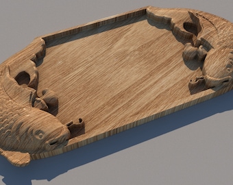 Tea Tray Lotus File Stl 3D Model for CNC and 3d Printer - Etsy