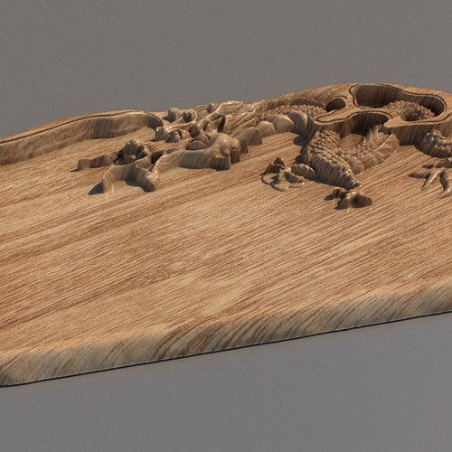 Dragon Woode Tea Tray 3D STL Model for CNC 3d Stl Model for - Etsy