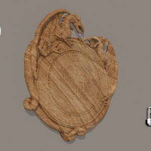 Two Dragons Clock CNC Router Engraver, Artcam, Aspire, CNC Files, Wood ...
