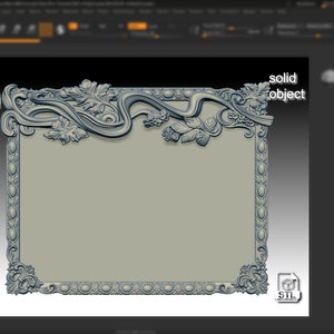 Tea Tray Lotus and Art Nouveau Pattern,file Stl, 3D Model for CNC and ...