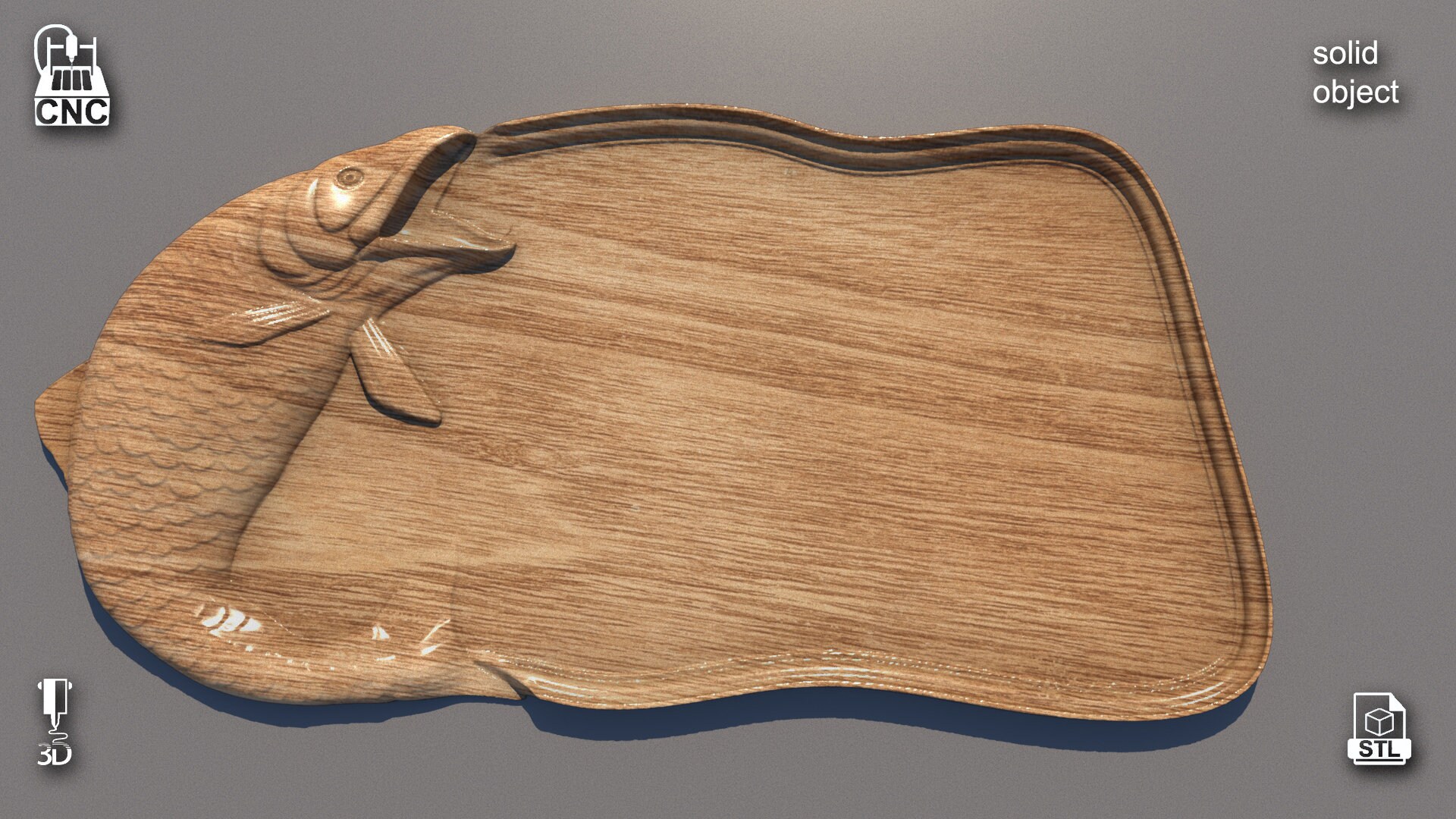 Tea Tray Fish Pattern,file Stl, 3D Model for CNC and 3d Printer - Etsy