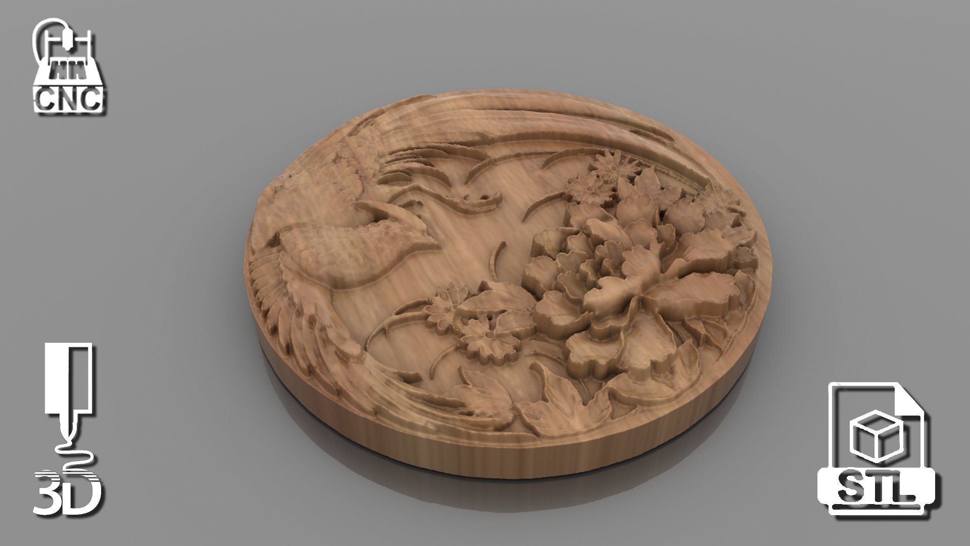 Decorative Plaque - 3D STL Files for CNC - Etsy
