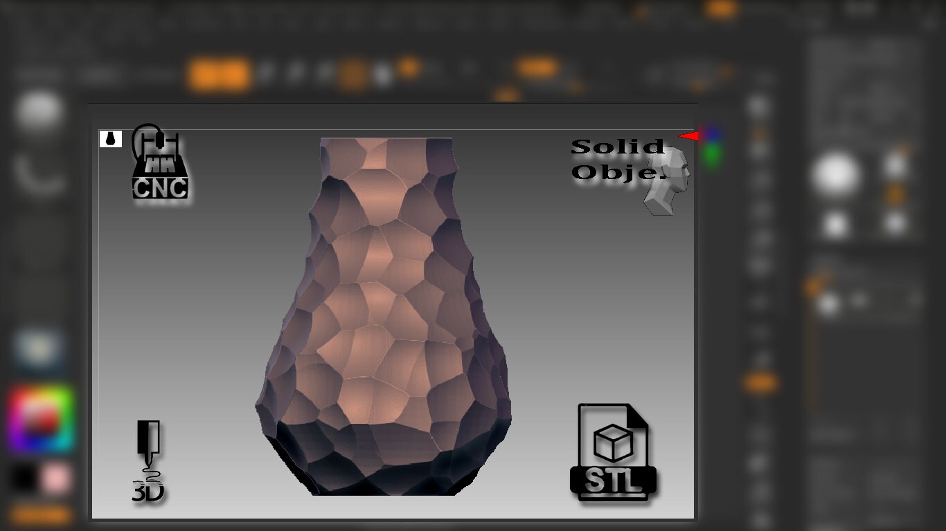 Flintstones Vase ,planter,pot,file Stl, 3D Model for CNC and 3d Printer ...
