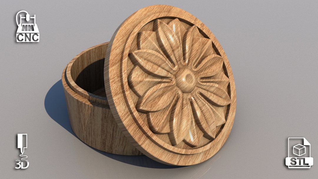 Jewelry Box,flower Pattern,file Stl, 3D Model for CNC and 3d Printer - Etsy