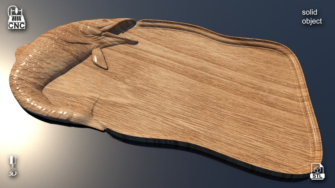 Tea Tray Fish Pattern,file Stl, 3D Model for CNC and 3d Printer - Etsy