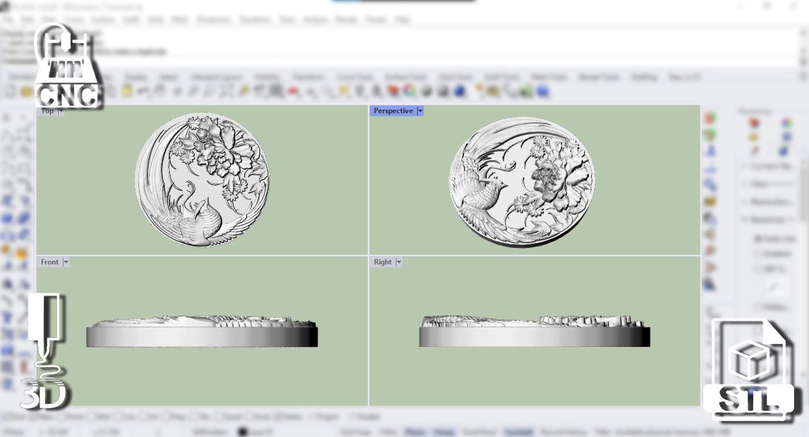 Decorative Plaque 3D STL Files for CNC - Etsy