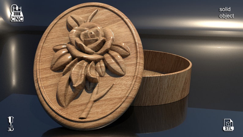 Jewelry Box,rose Pattern,stl File, 3D Model for CNC and 3d Print - Etsy