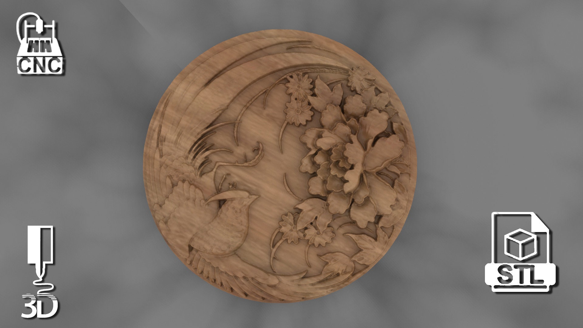 Decorative Plaque - 3D STL Files for CNC - Etsy