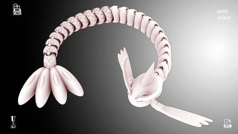 Flexible Lizard Digital .toy Flexi Print STL File for 3dprinting ...