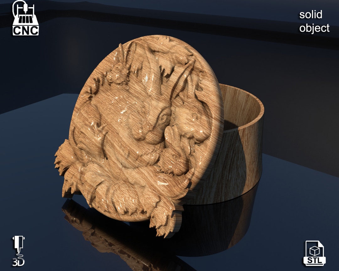 Jewelry Box,rabbit Souvenir,stl File, 3D Model for CNC and 3d Printer ...