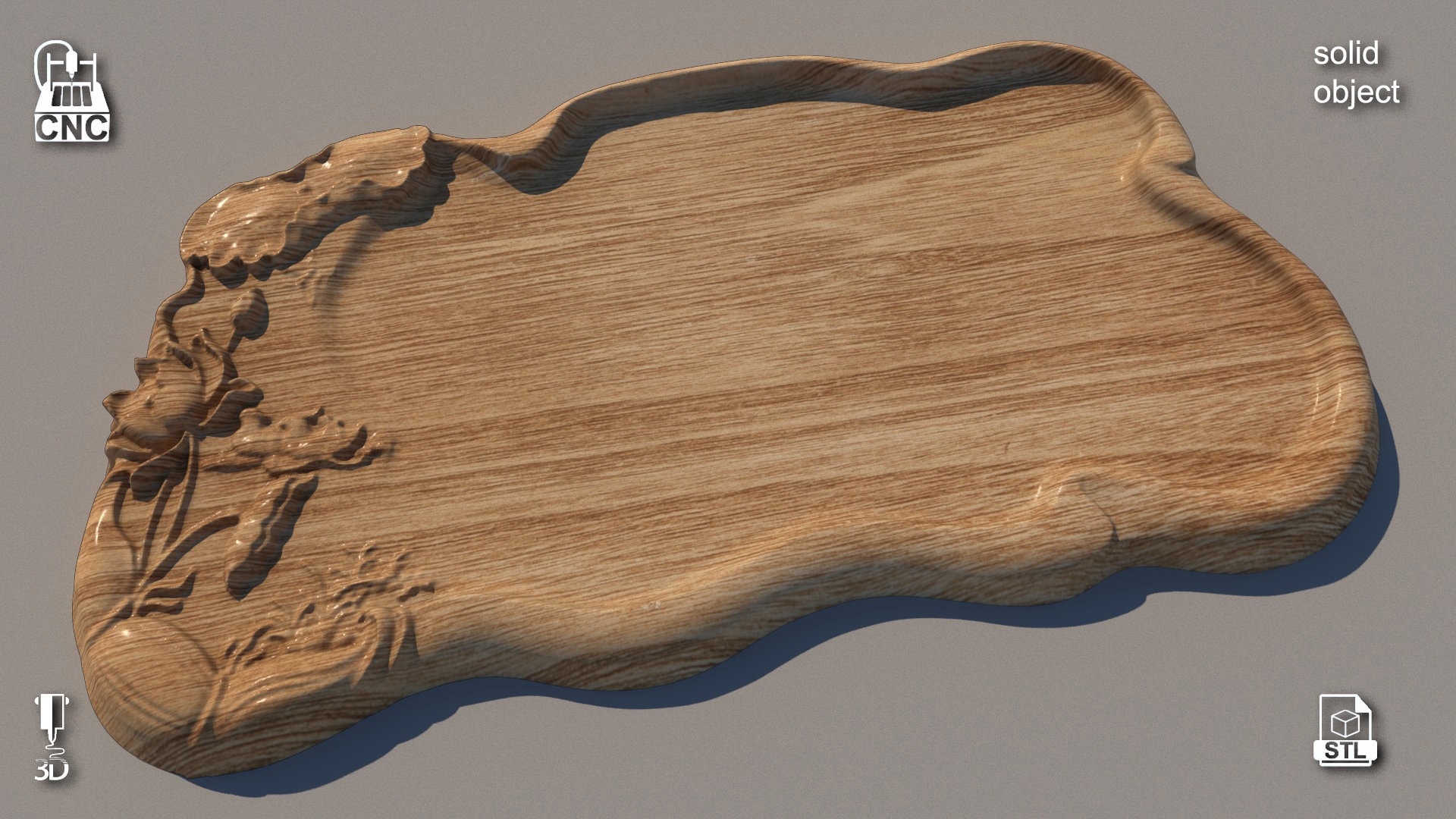 Tea Tray Lotus Pattern,file Stl, 3D Model for CNC and 3d Printer - Etsy