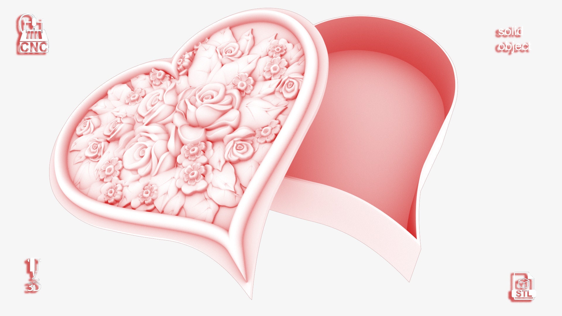 Jewelry Box,flower Pattern,file Stl, 3D Model for CNC and 3d Printer - Etsy