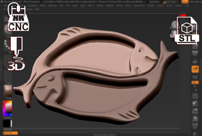 Fish Tray 3D STL Model for CNC 3d Stl Model for 3dprinter - Etsy