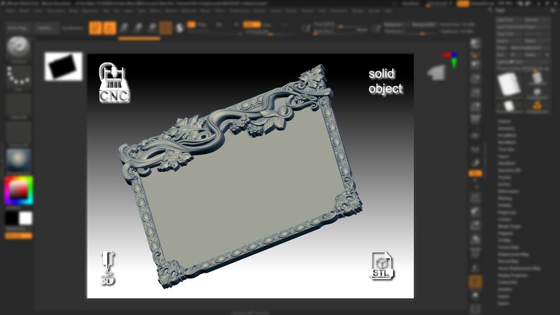 Tea Tray Lotus and Art Nouveau Pattern,file Stl, 3D Model for CNC and ...