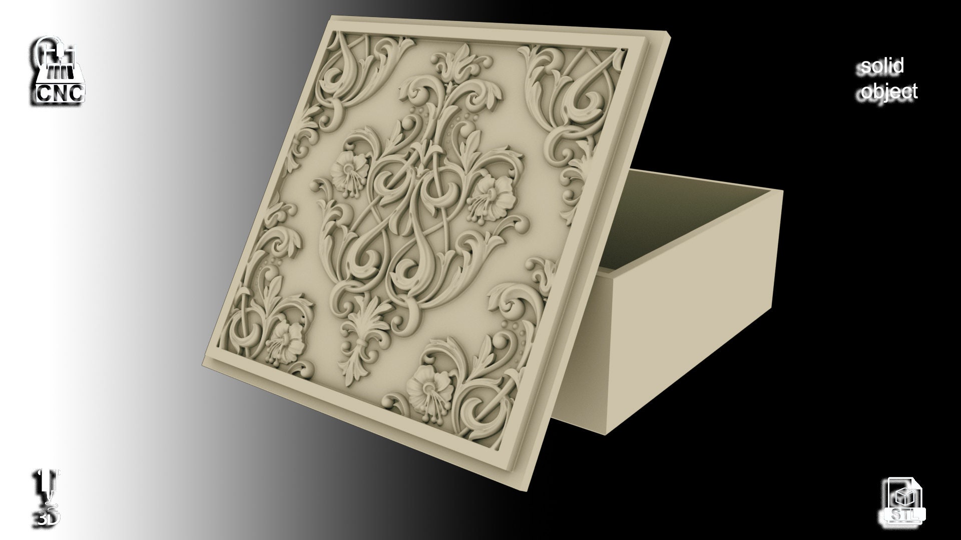 Jewelry Box 19th Century Baroque Acantuhus Style,file Stl, 3D Model for ...