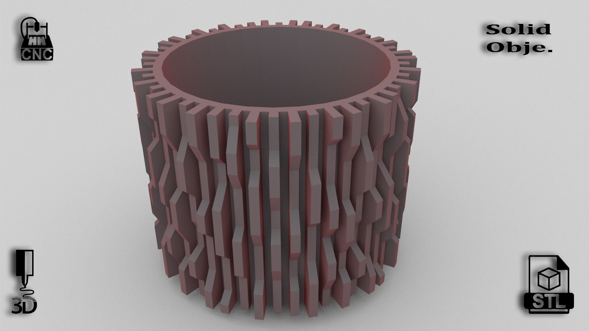 Techno_pot,planter,pot,file Stl, 3D Model for CNC and 3d Printer - Etsy