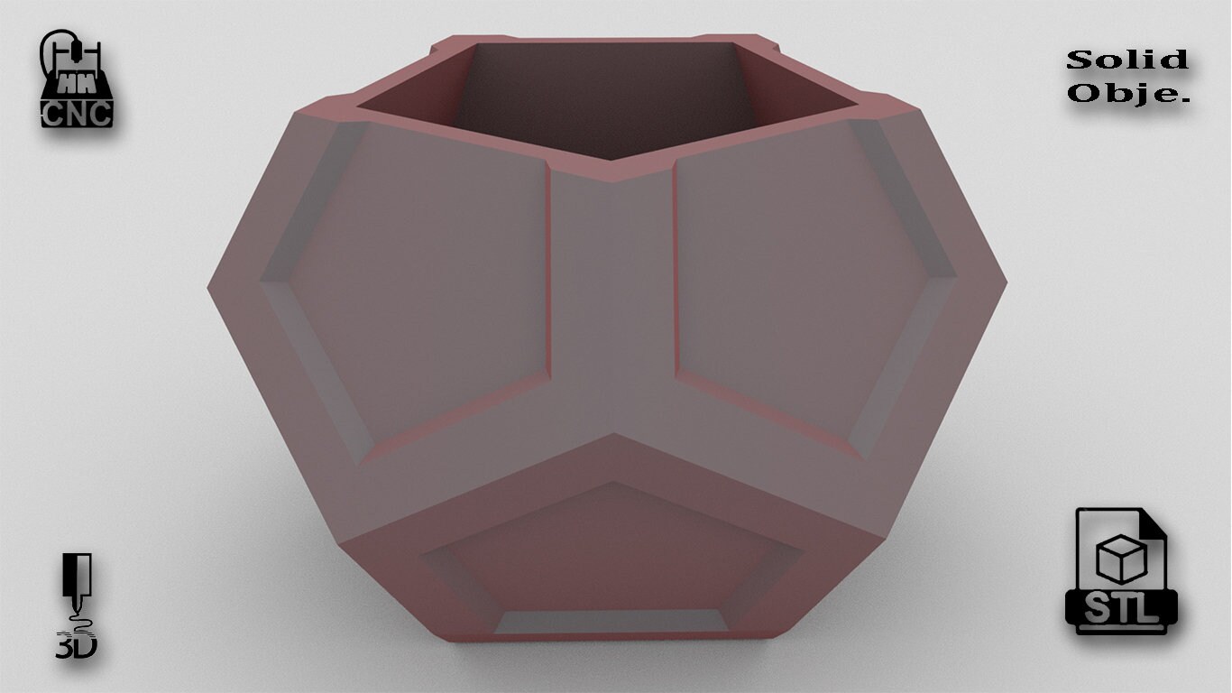 Angular Planter Pot ,file Stl, 3D Model for CNC and 3d Printer - Etsy