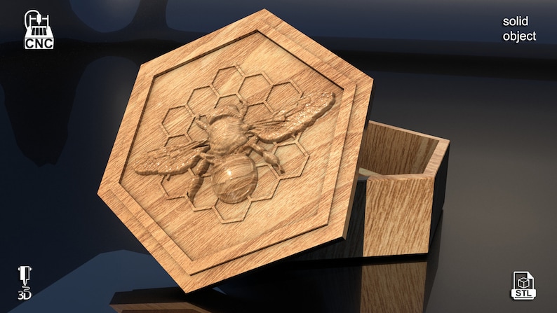Jewelry Box,bee Pattern,stl File, 3D Model for CNC and 3d Printer - Etsy