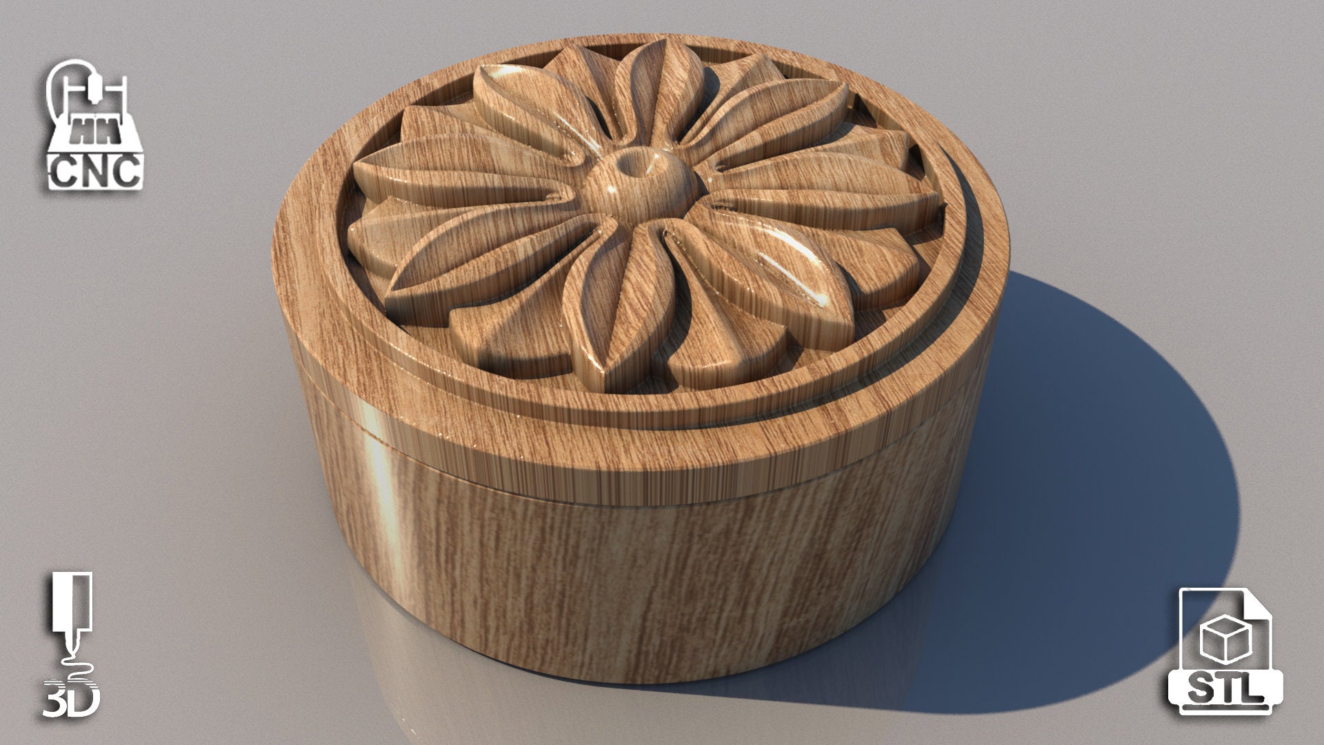 Jewelry Box,flower Pattern,file Stl, 3D Model for CNC and 3d Printer - Etsy