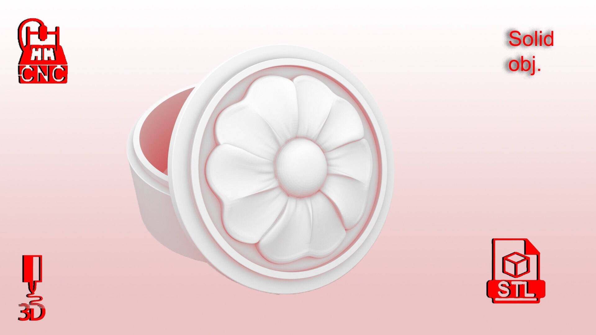 Jewelry Box,flower Pattern,file Stl, 3D Model for CNC and 3d Printer - Etsy